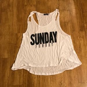 Popular Basics | Tops | Only Left Small Sunday Funday Tank | Poshmark
